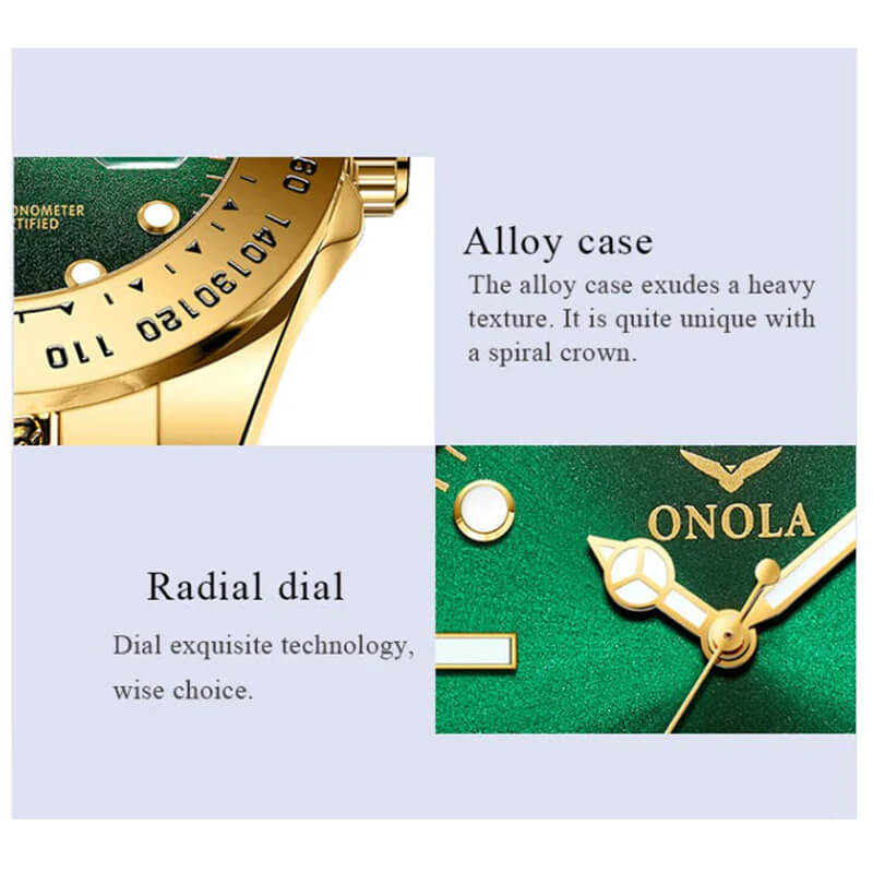 ONOLA Luxury Vintage Engraved Mens Watch w/ Steel Band – FantaStreet